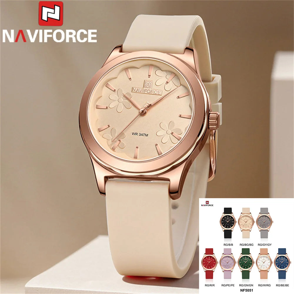 NAVIFORCE NF5051 Women Watch Top Brand Luxury Fashion Original Lady Gi ...